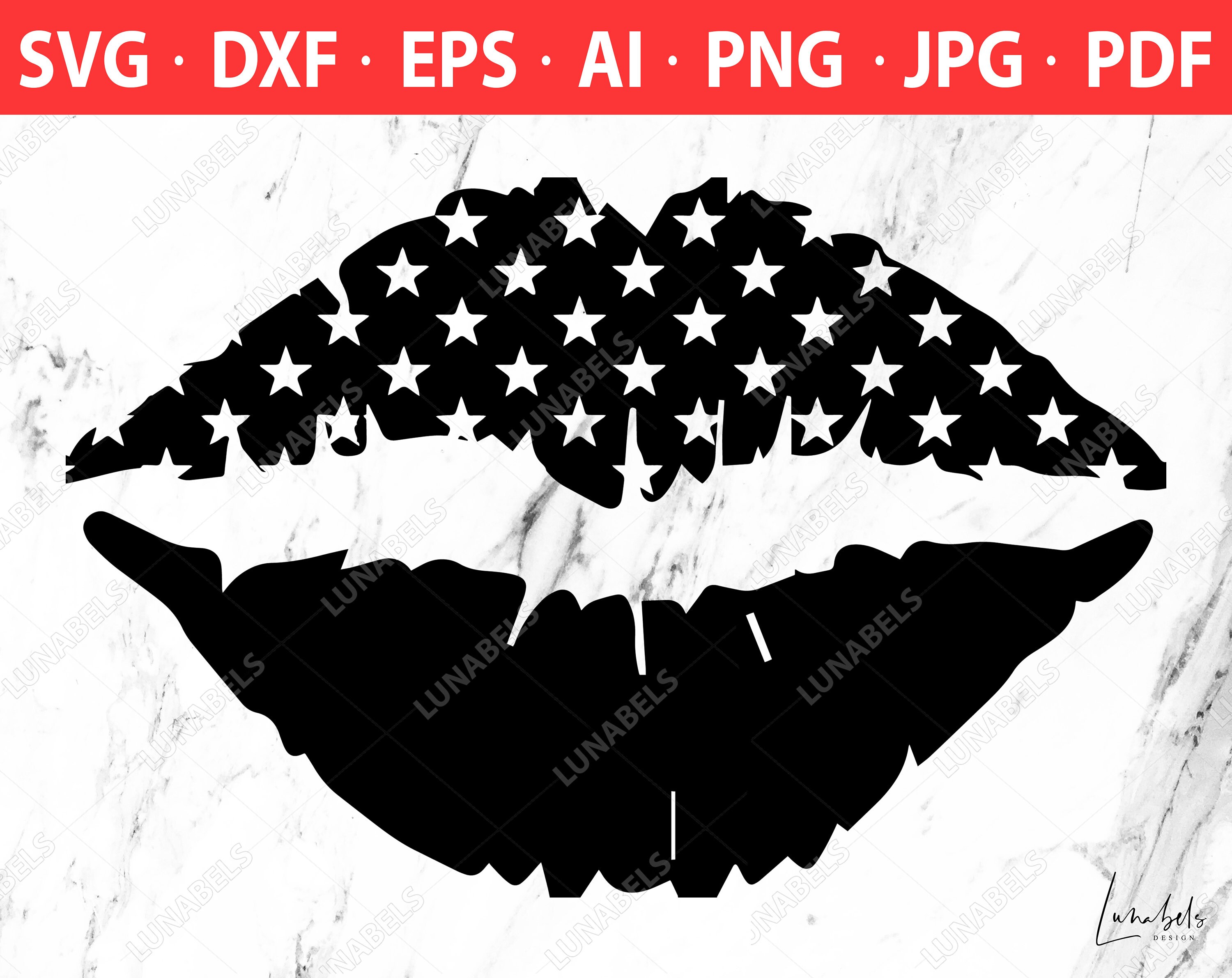 American Flag Lips Svg, Flag Lips Svg, Lips Svg, Girl Lips Svg, 4th of ...