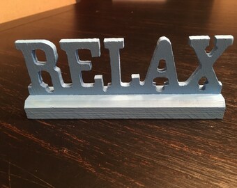 Metal Relax Sign | Etsy