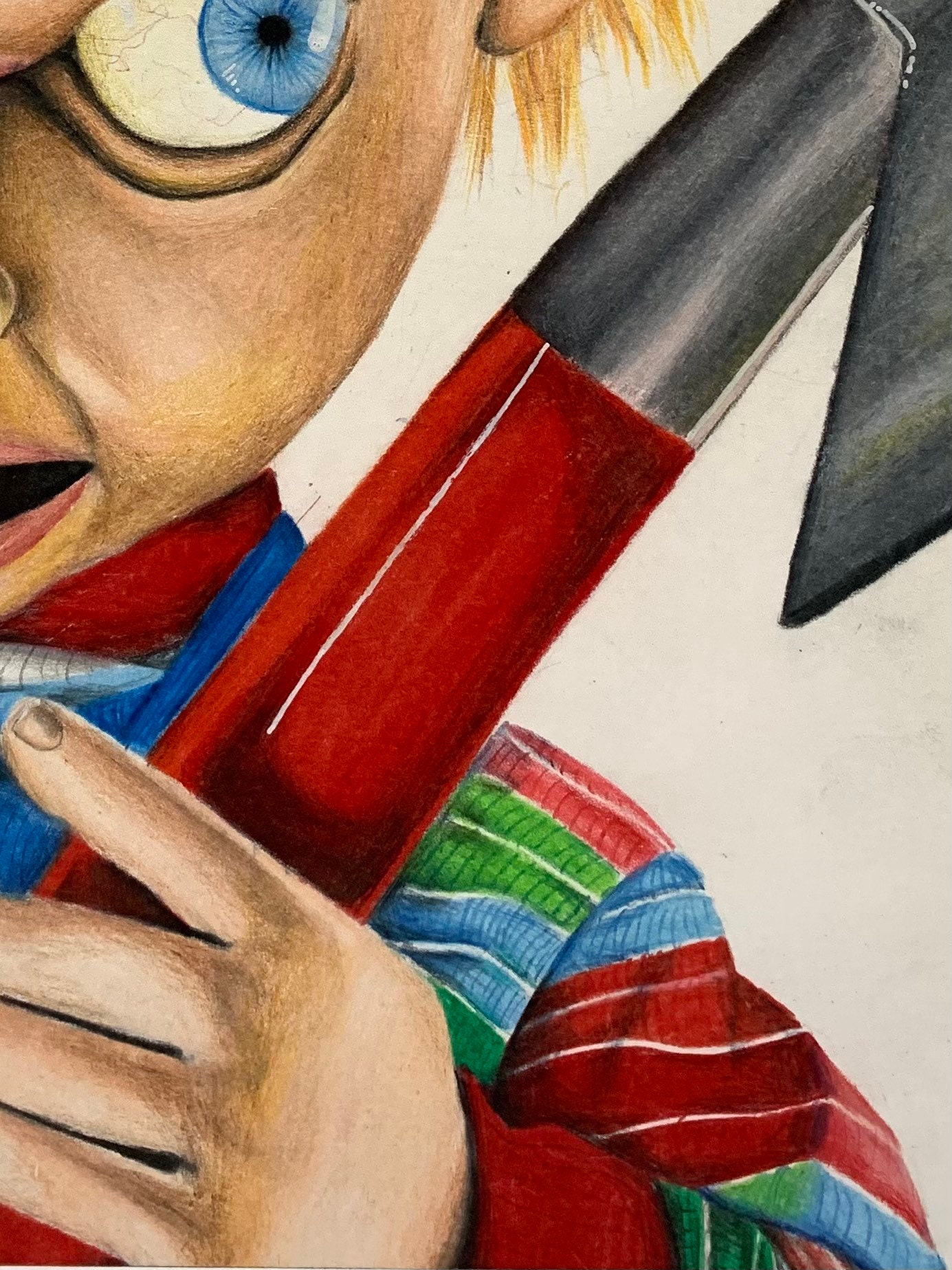 Chucky Colored Pencil Drawing - Etsy