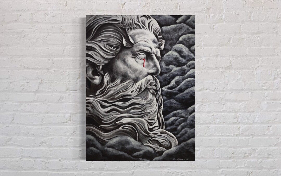 Zeus Acrylic Painting - Etsy