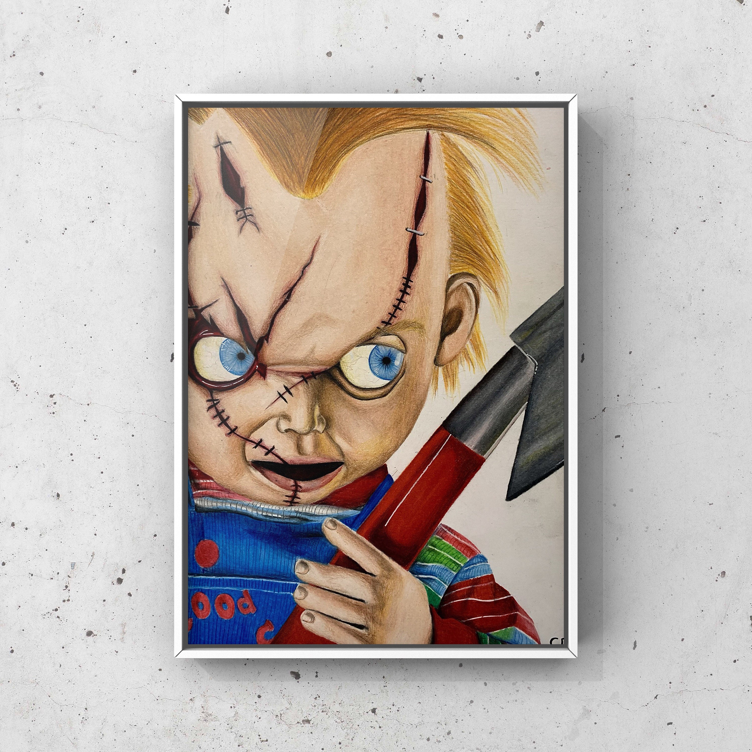 Chucky Colored Pencil Drawing - Etsy