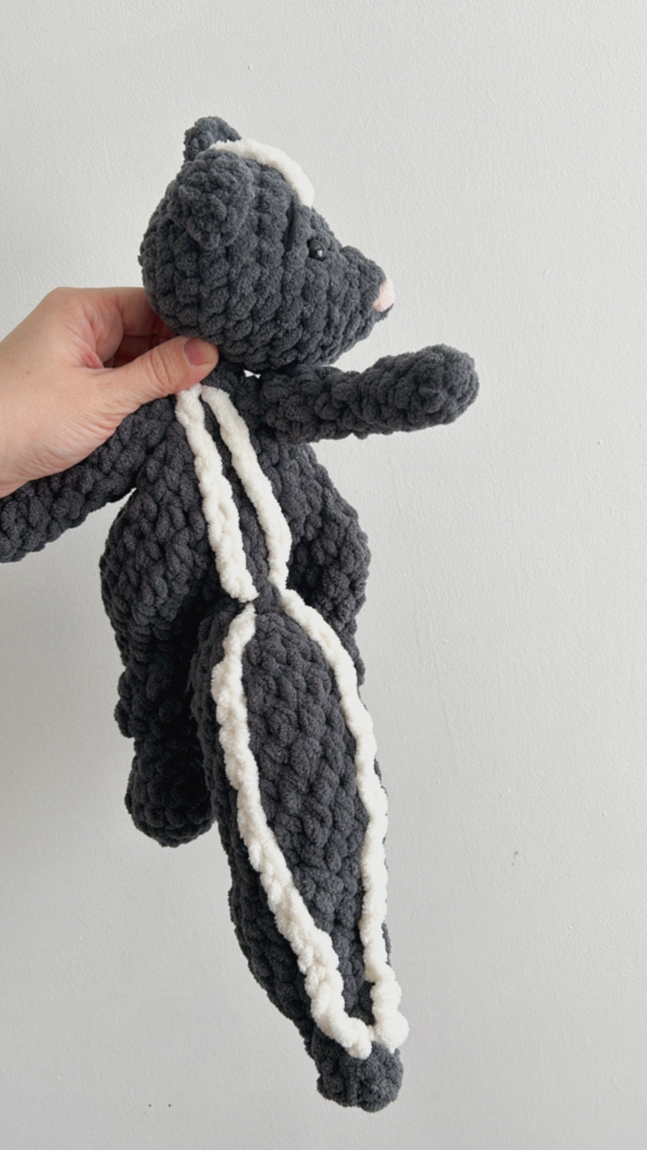 CROCHET PATTERN: Whisper the Skunk, Skunk Lovey, Crochet Skunk Pattern ...