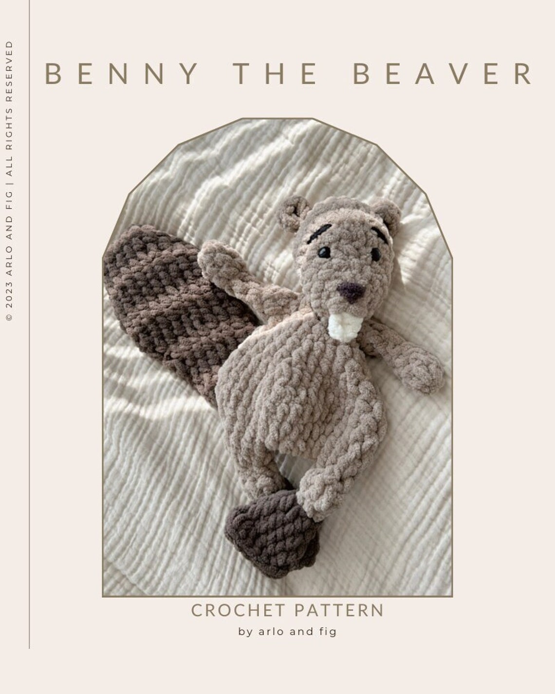 CROCHET PATTERN: Benny the Beaver Beaver Lovey Crochet - Etsy