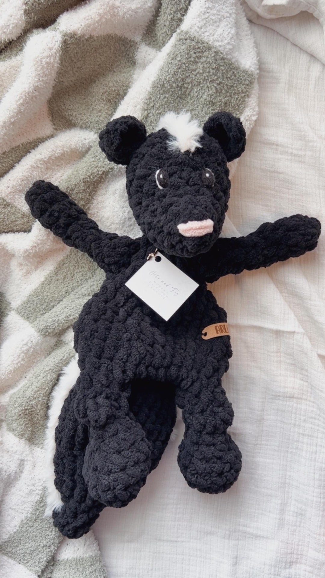 Skunk Lovey, Whisper the Skunk, Skunk Snuggler, Fluffy Skunk, Baby ...