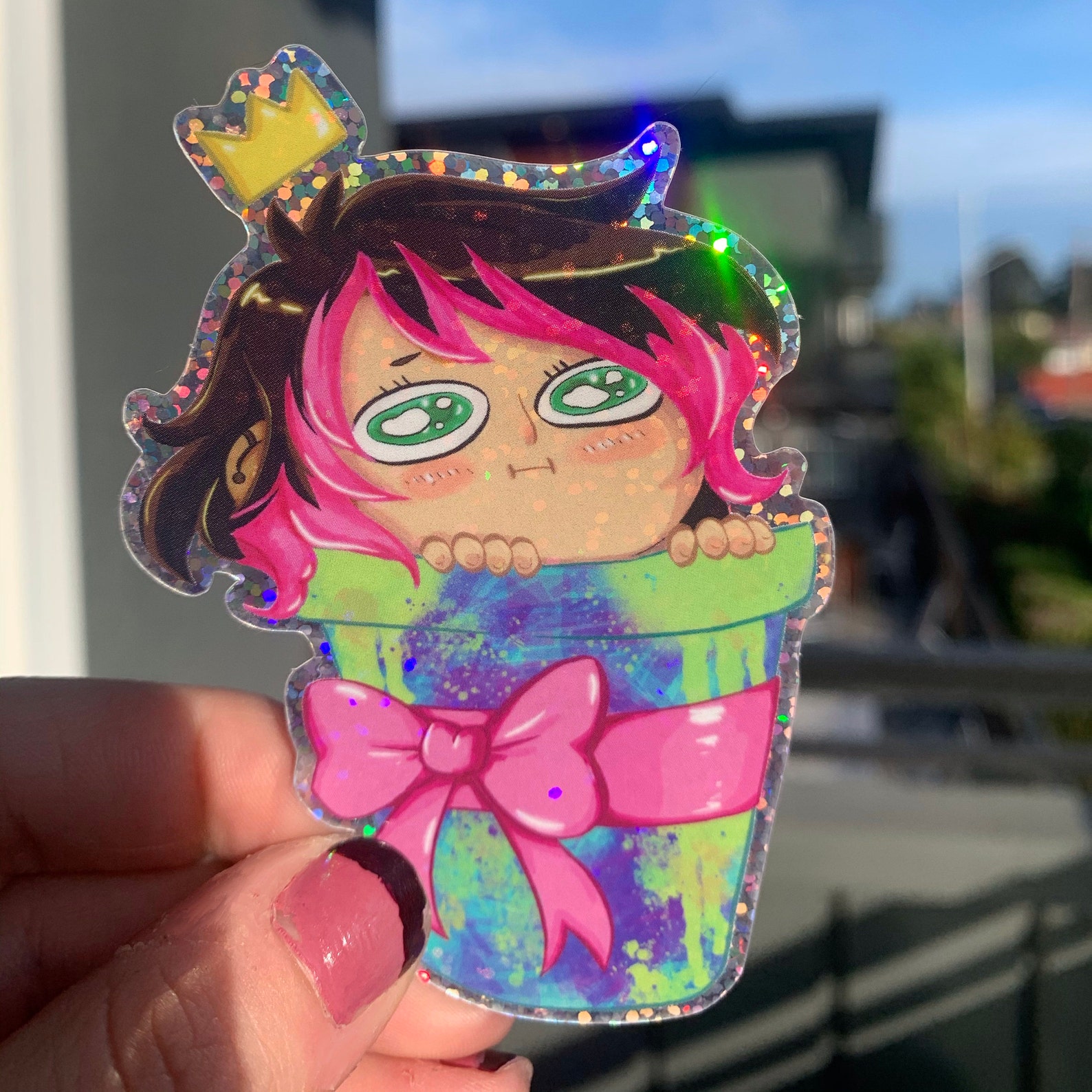 Trash Princess Glitter Sticker - Etsy