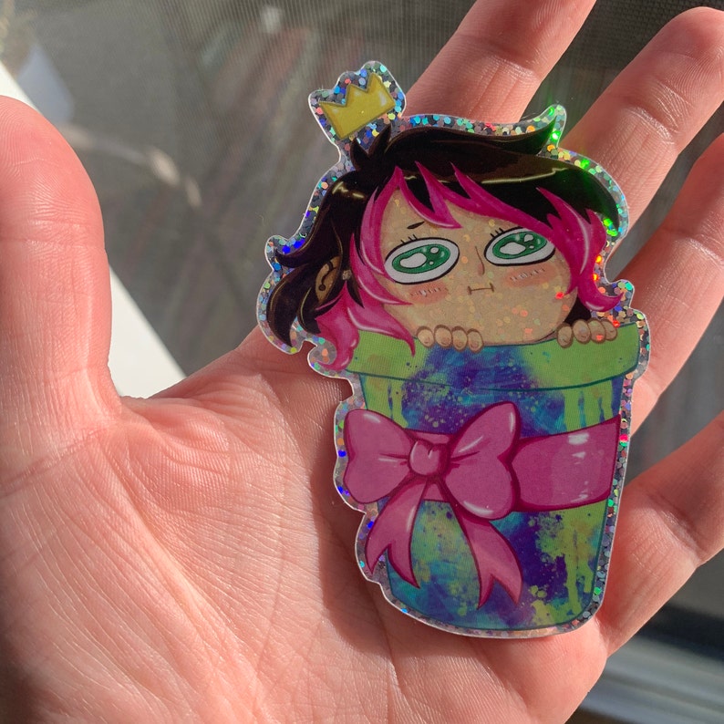 Trash Princess Glitter Sticker - Etsy