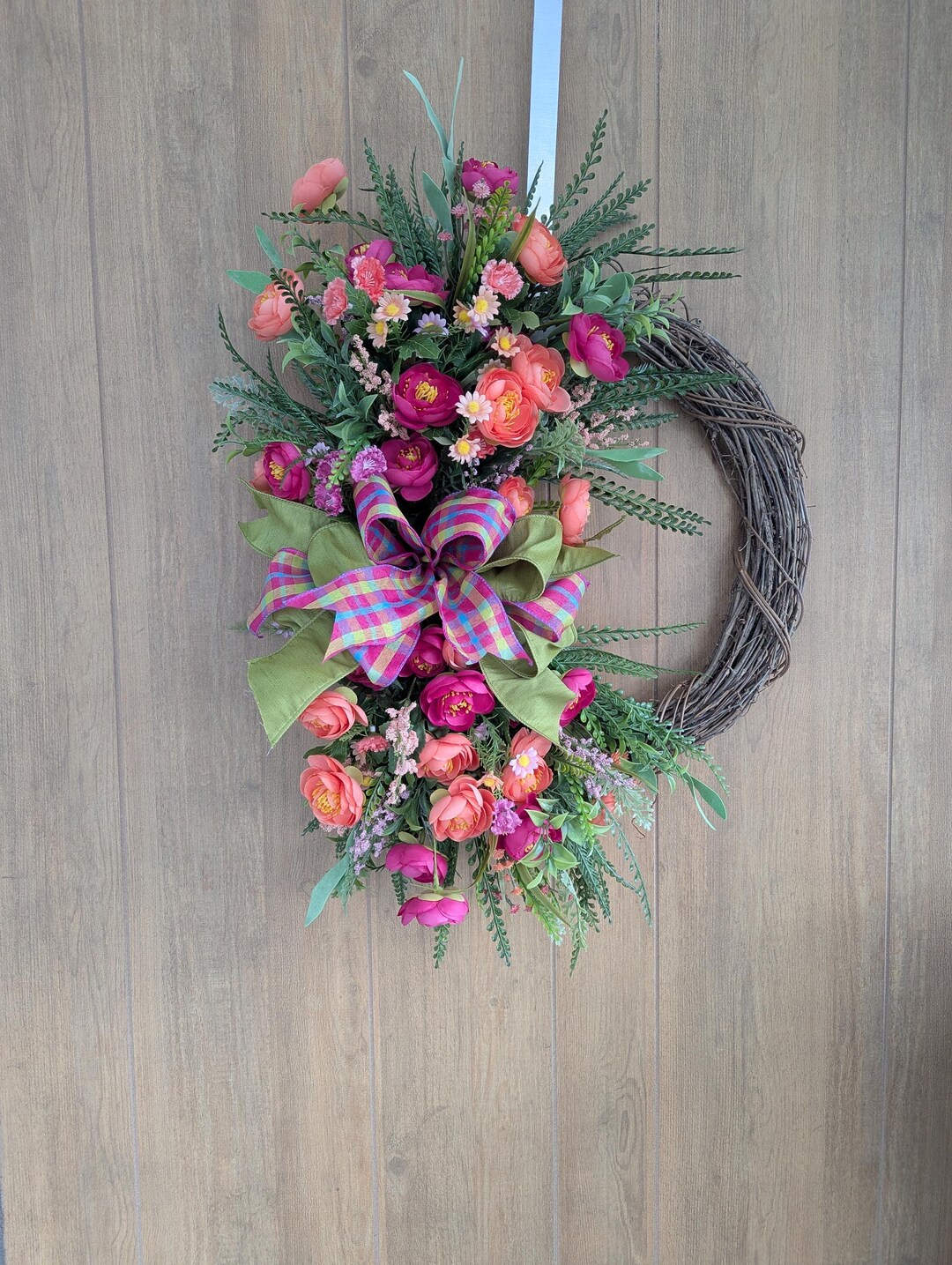 Spring Flower Wreath/wreath for Spring/ Mothers Day/floral Wreath/ - Etsy