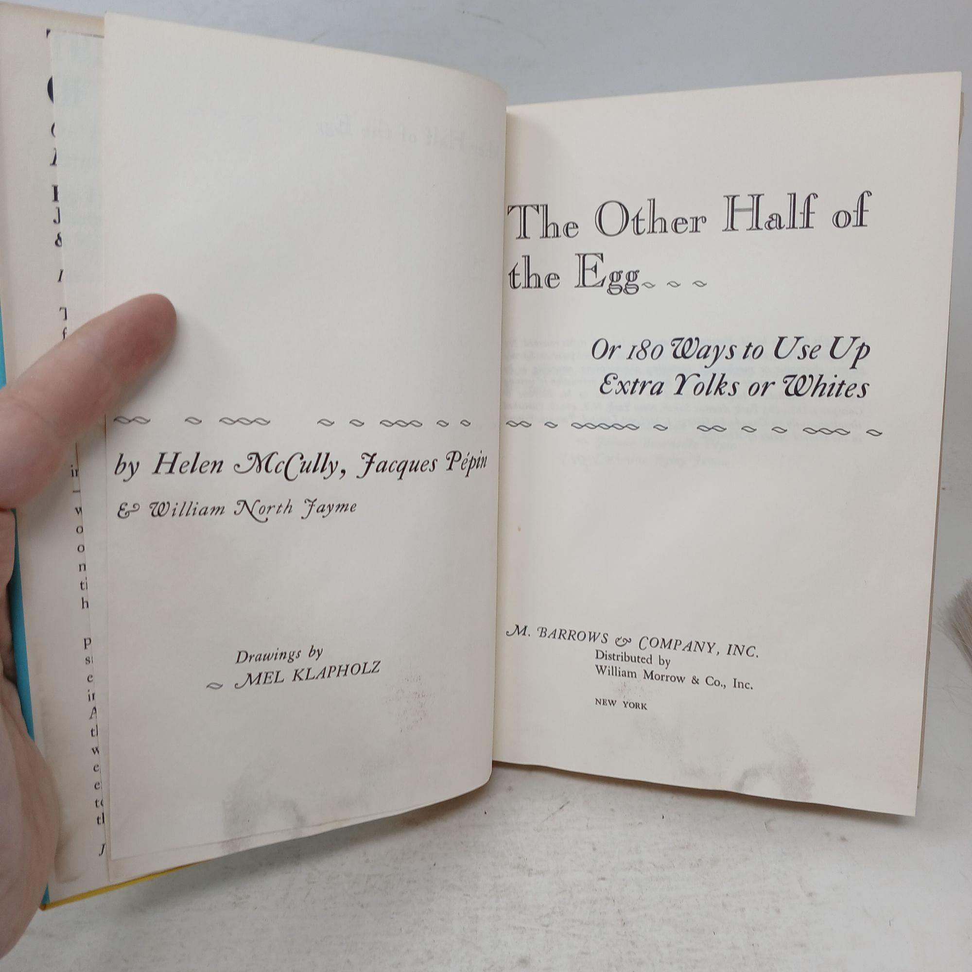 The Other Half of the Egg Book Cookbook Helen Mccully Jacques Pépin ...