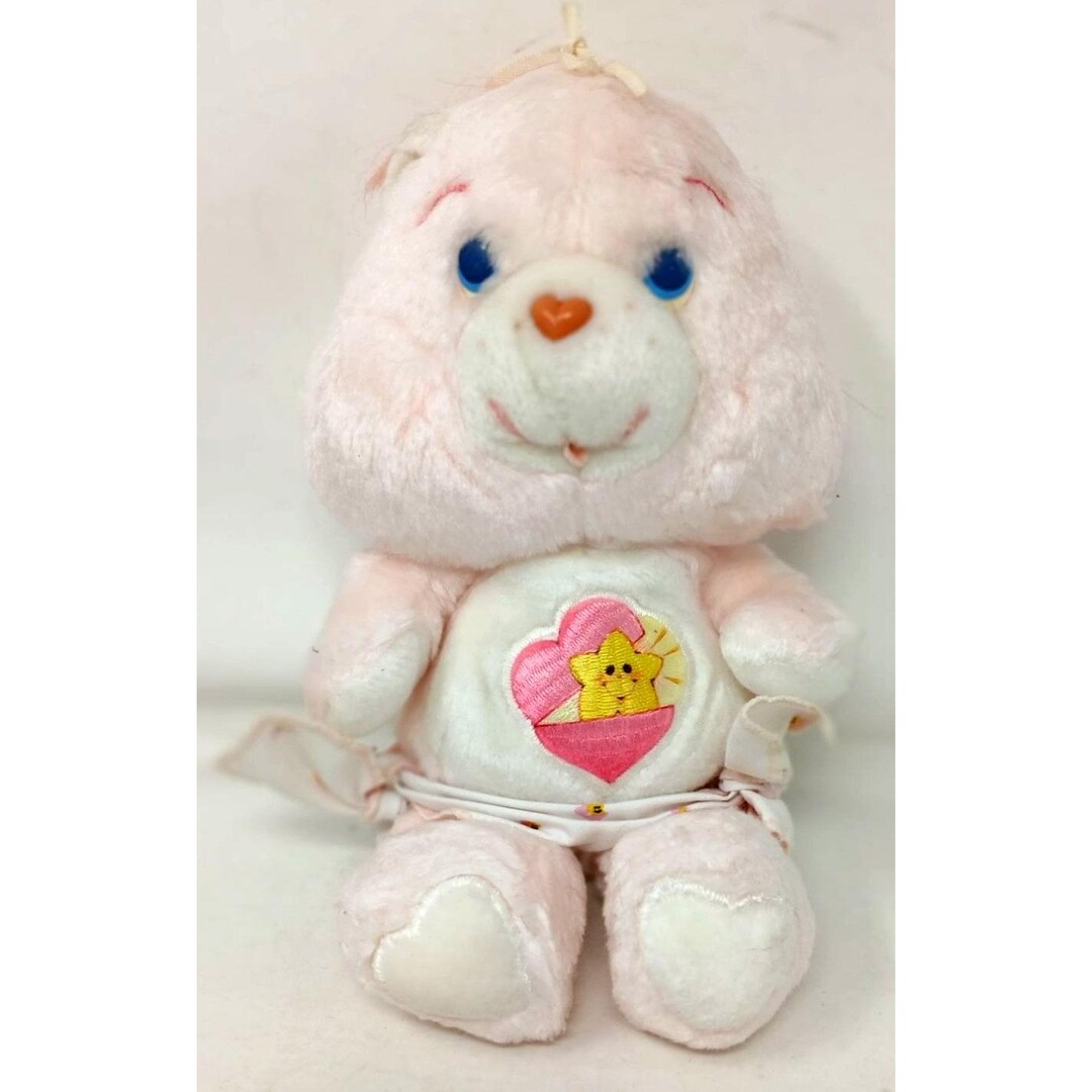 Vintage 1983 Kenner Care Bears Baby Hugs Bear Plush 10.5" Pink Soft Toy ...
