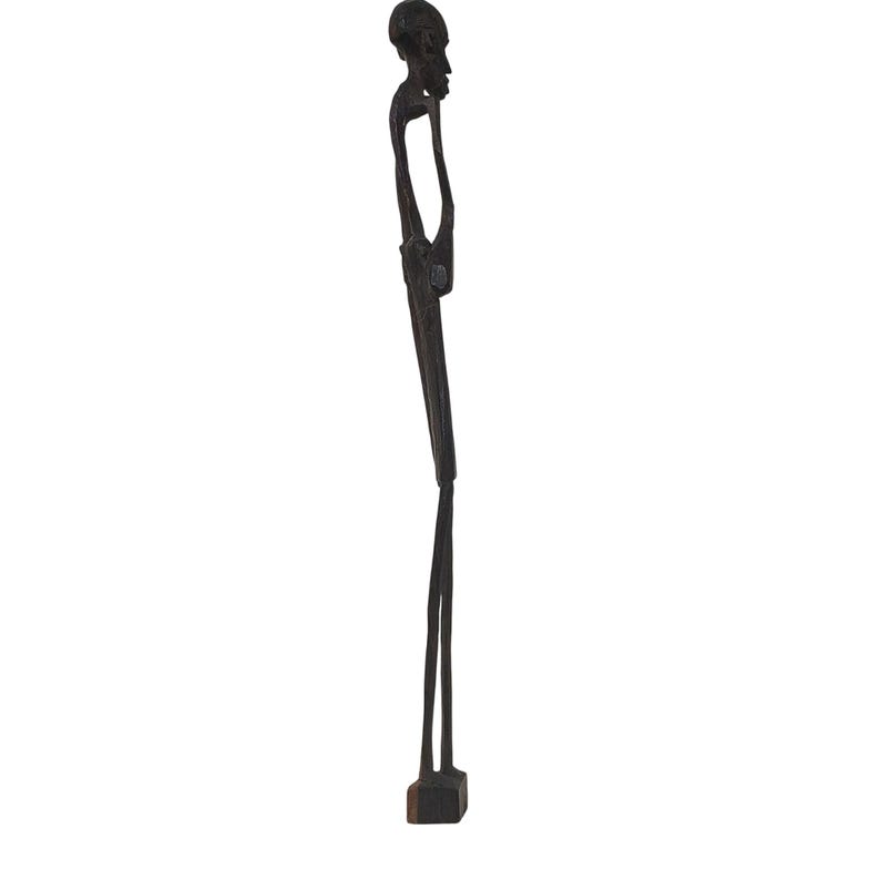 Hand-carved Wooden African Thinking Man Stick Figurine Man Detailed 9 ...