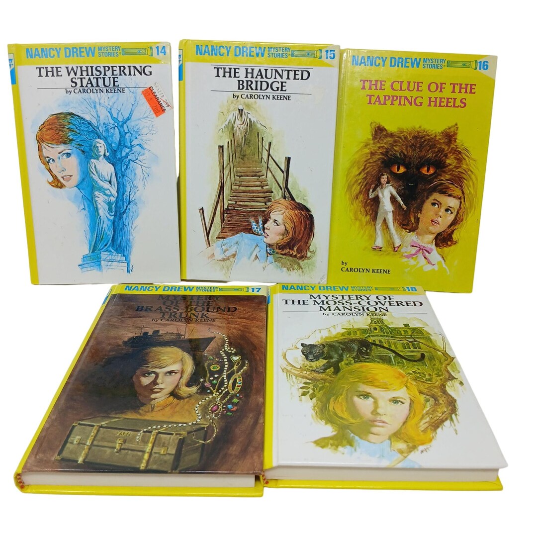 Vintage Nancy Drew Hardcover Book Set Volumes 14-18 by Carolyn Keene ...