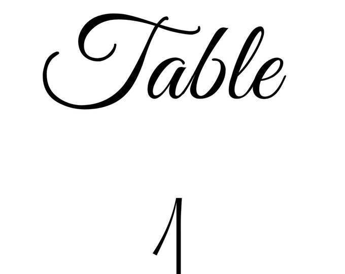 5x7 Table Numbers 1-20 Instant Download Printable , Printable Table ...