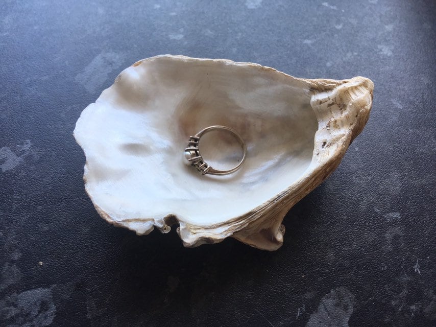 Beautiful Large Silver Painted Oyster Shell With Pearl Finish - Etsy