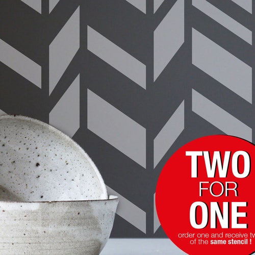 Geometric Stencil for Painting Modern Wall Stencils Tile | Etsy