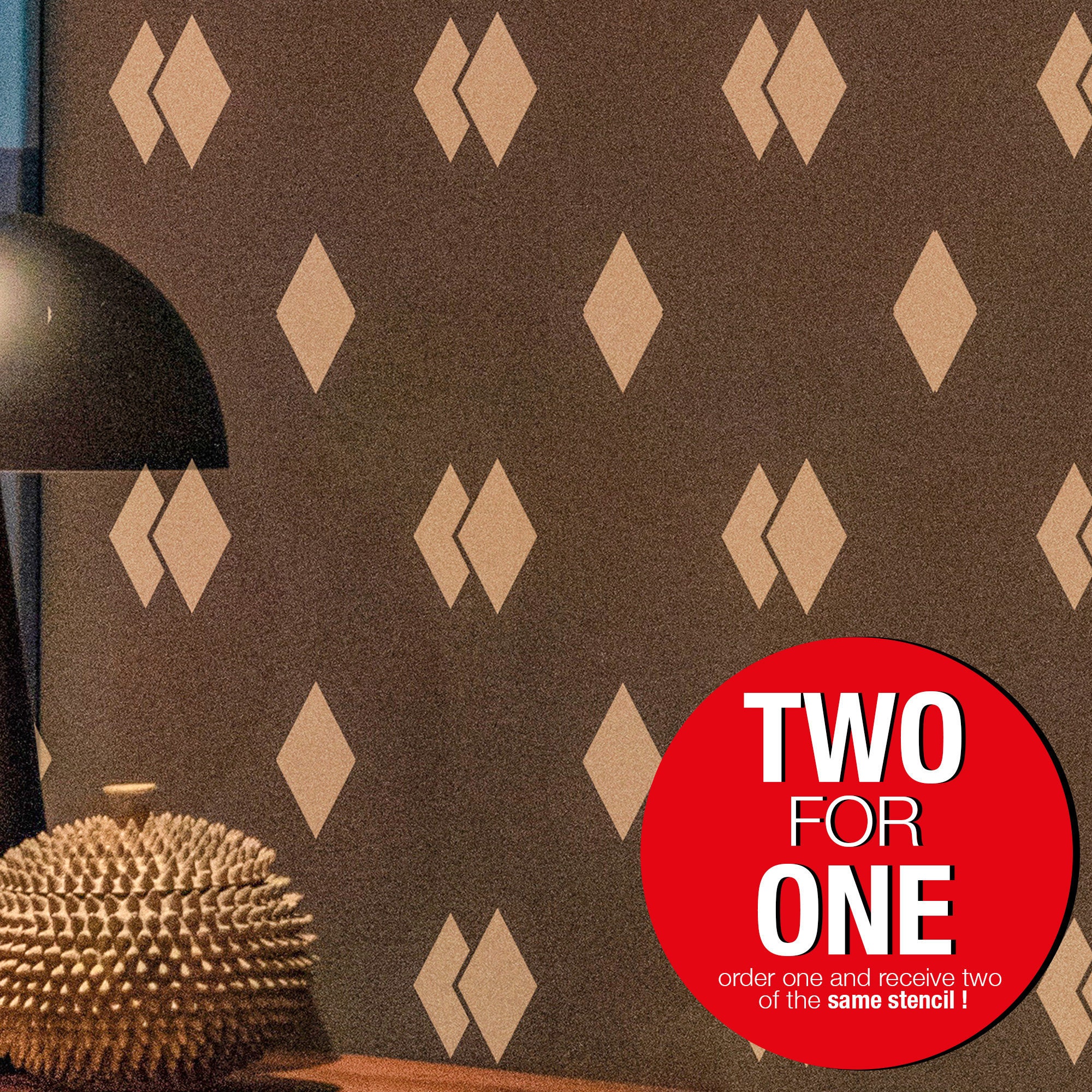 Diamonds Large WALL STENCIL Modern Wall Stencils for | Etsy