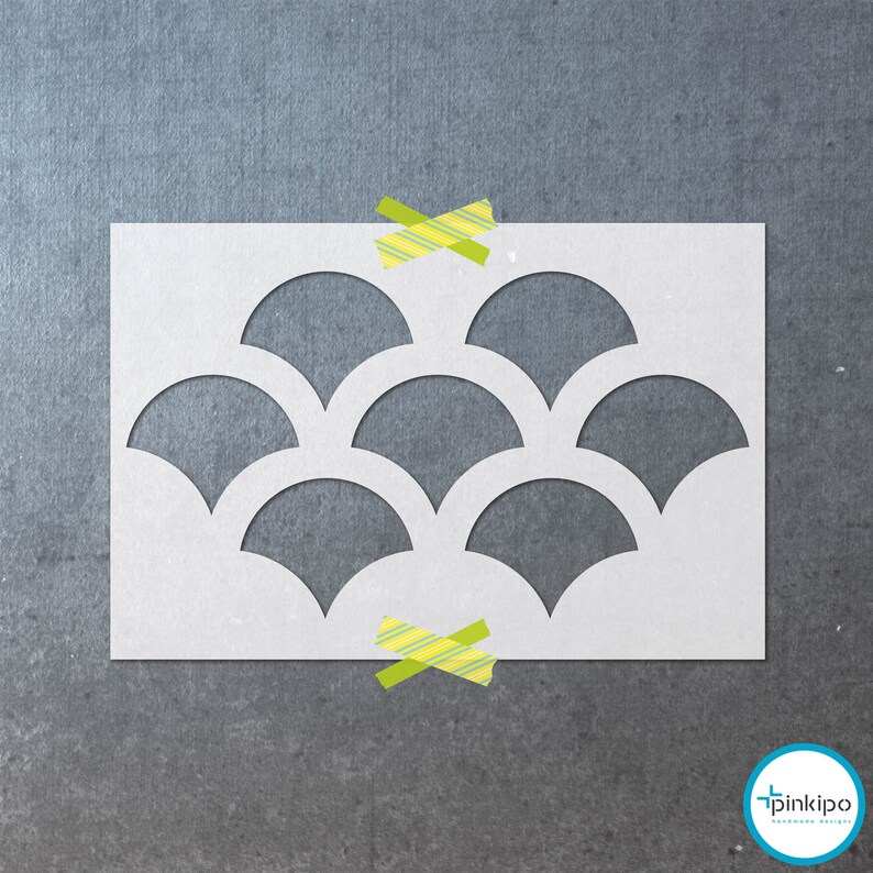 Minimal Drop WALL STENCIL Geometric Modern Wall Stencils for - Etsy