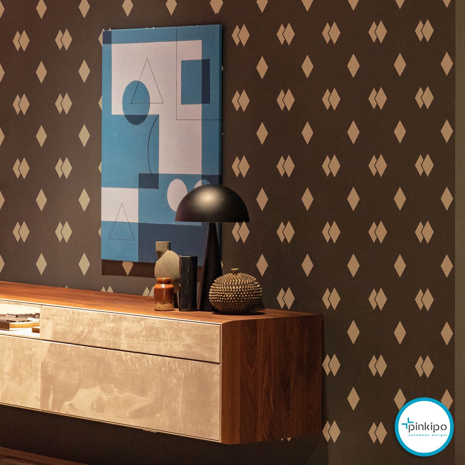 Diamonds - Large WALL STENCIL, Modern Wall Stencils for Painting ...