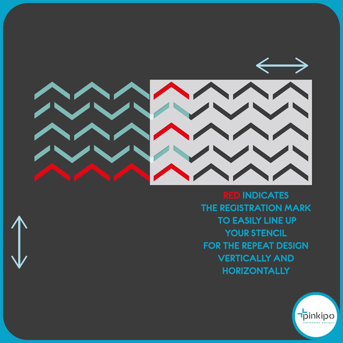 Chevron V - WALL STENCIL Modern Wall Stencils for Painting - Stencils ...
