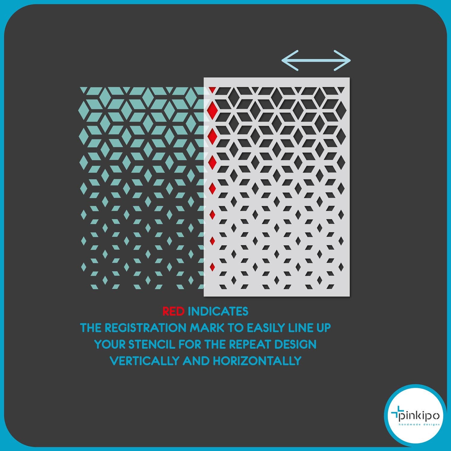 Diamond Powder BORDER WALL STENCIL Modern Wall Stencils for - Etsy Canada