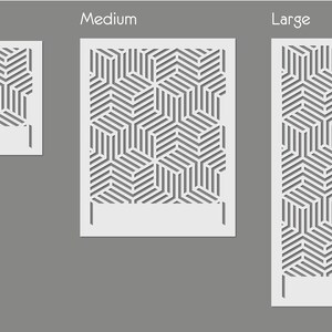 Linear Hexagon, Geometric LARGE WALL STENCIL, Modern Wall Stencils for ...