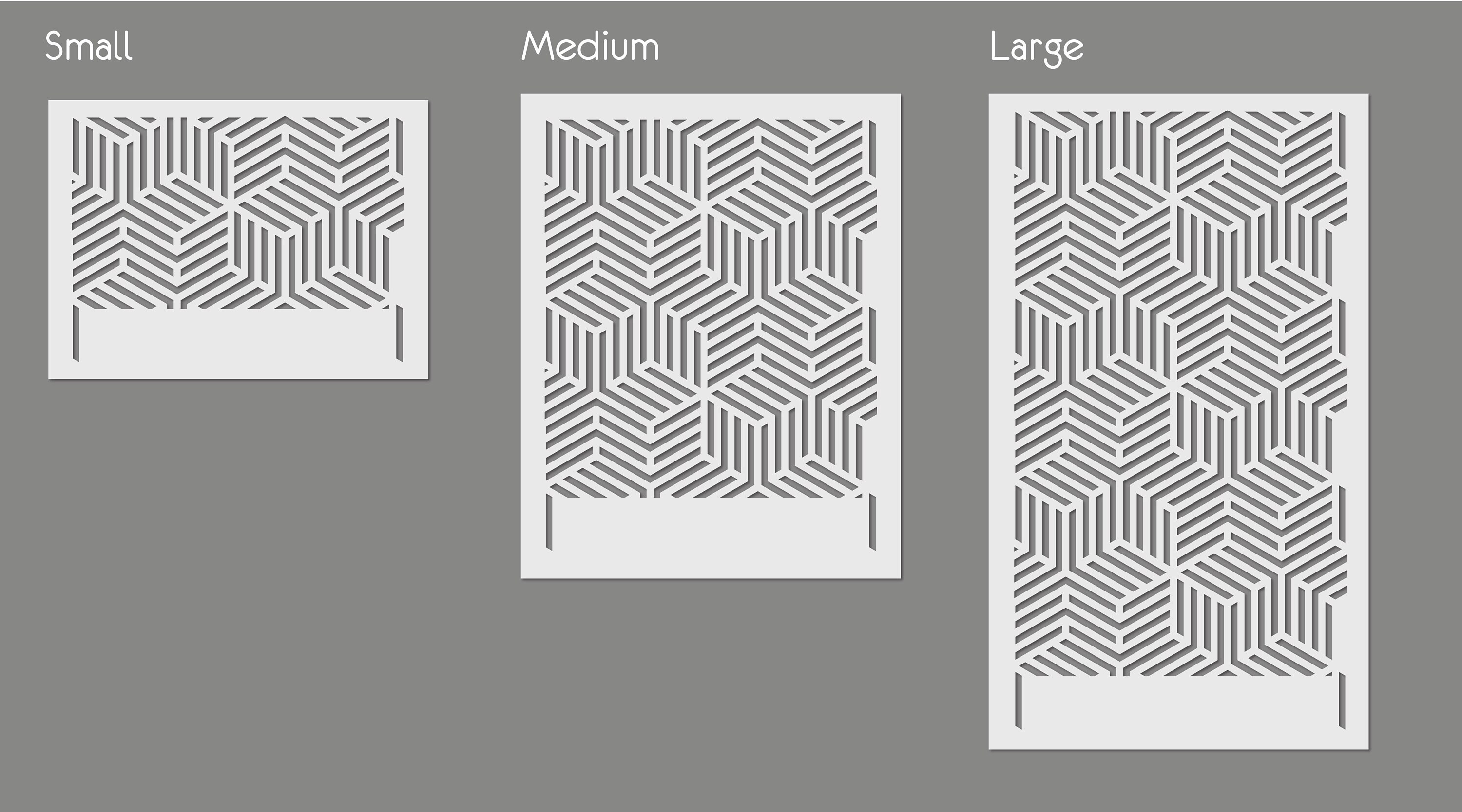 Linear Hexagon Geometric LARGE WALL STENCIL Modern Wall | Etsy