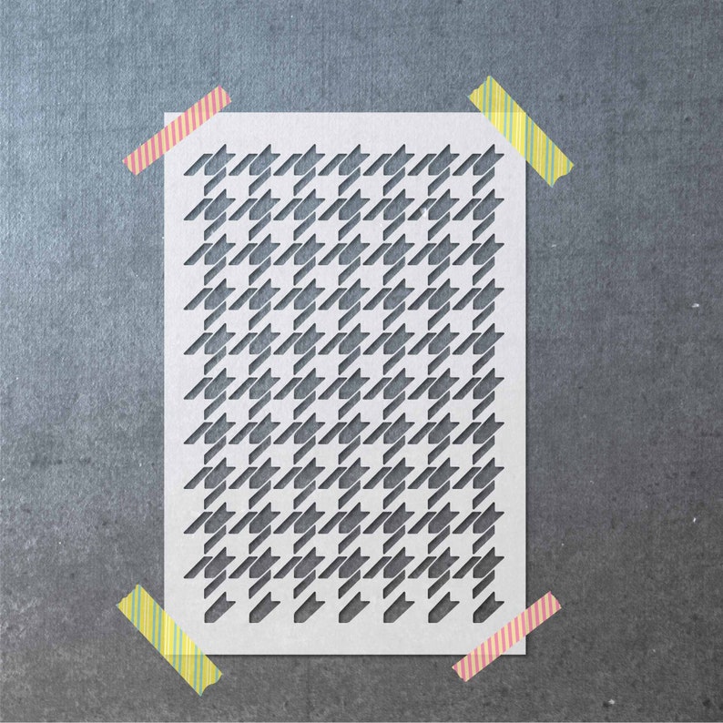 Houndstooth LARGE WALL STENCIL Modern Wall Stencils for | Etsy