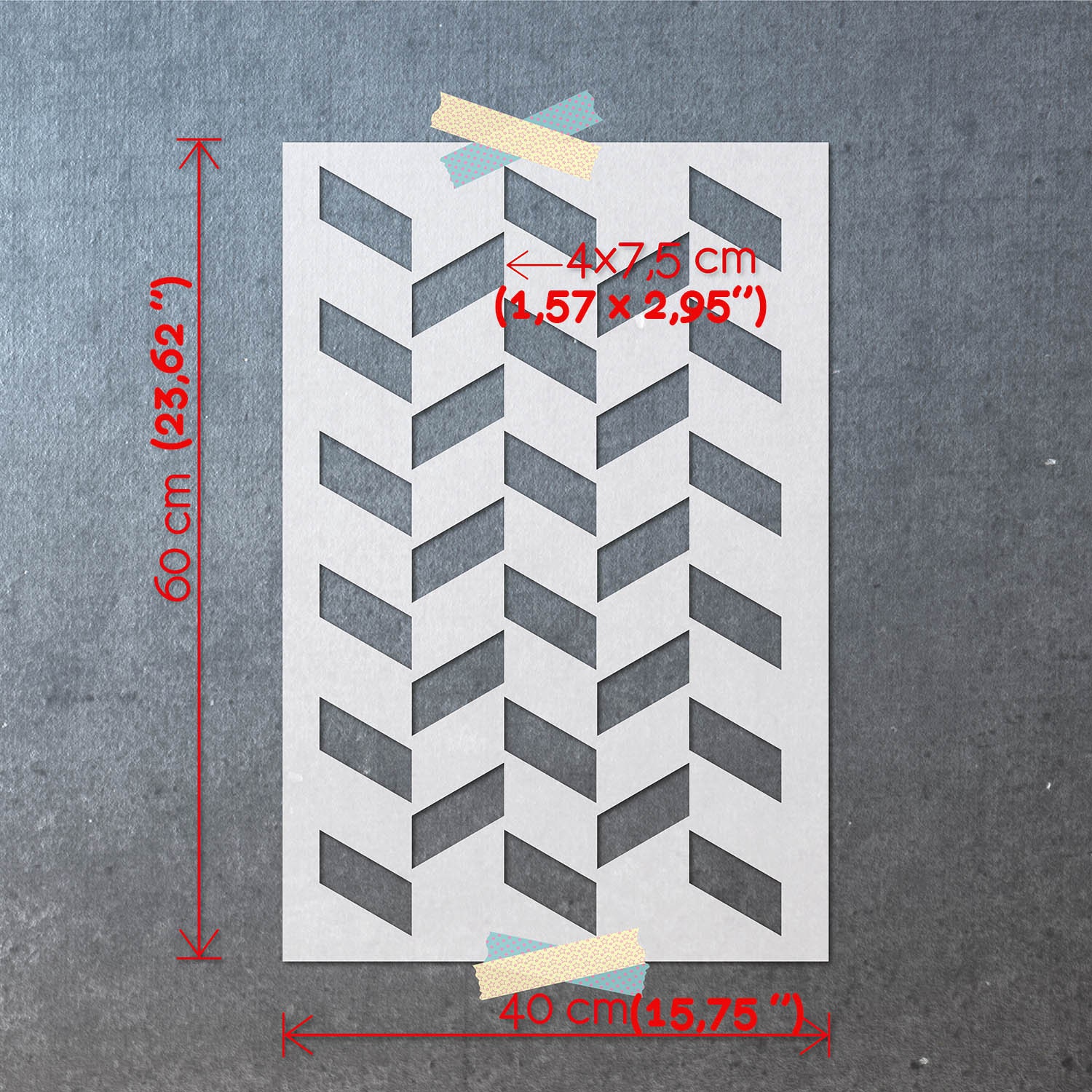 Chevron Lllherringbone WALL STENCIL Modern Wall Stencils for | Etsy