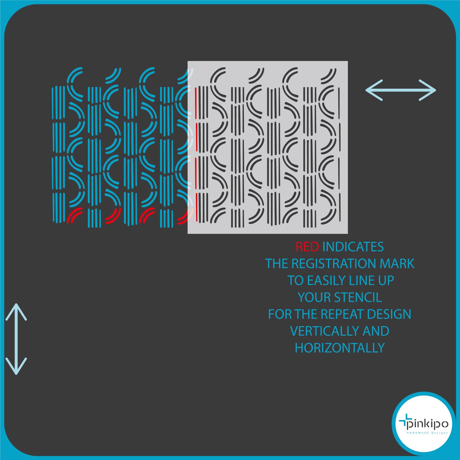 Myra Geo Wall Stencil Large WALL STENCIL Modern Wall - Etsy