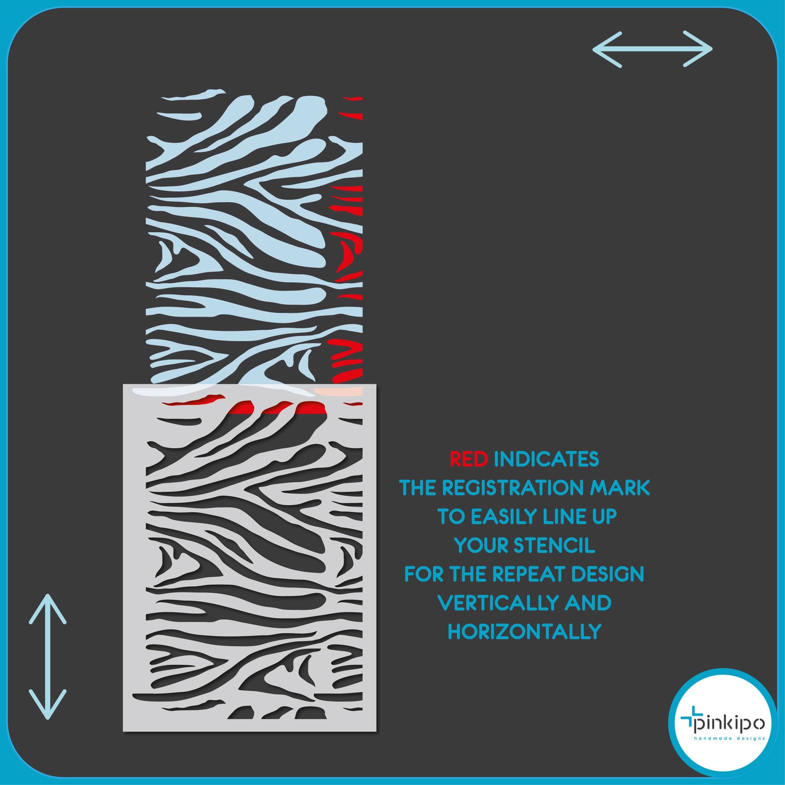 Zebra Pattern ZEBRA WALL STENCIL Modern Wall Stencils for - Etsy