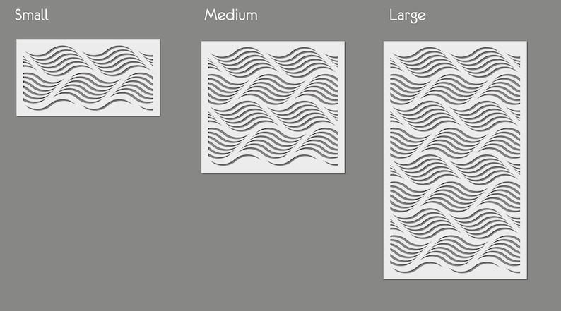 Wavy Sea Wall STENCIL Modern Wall Stencils for Painting - Etsy