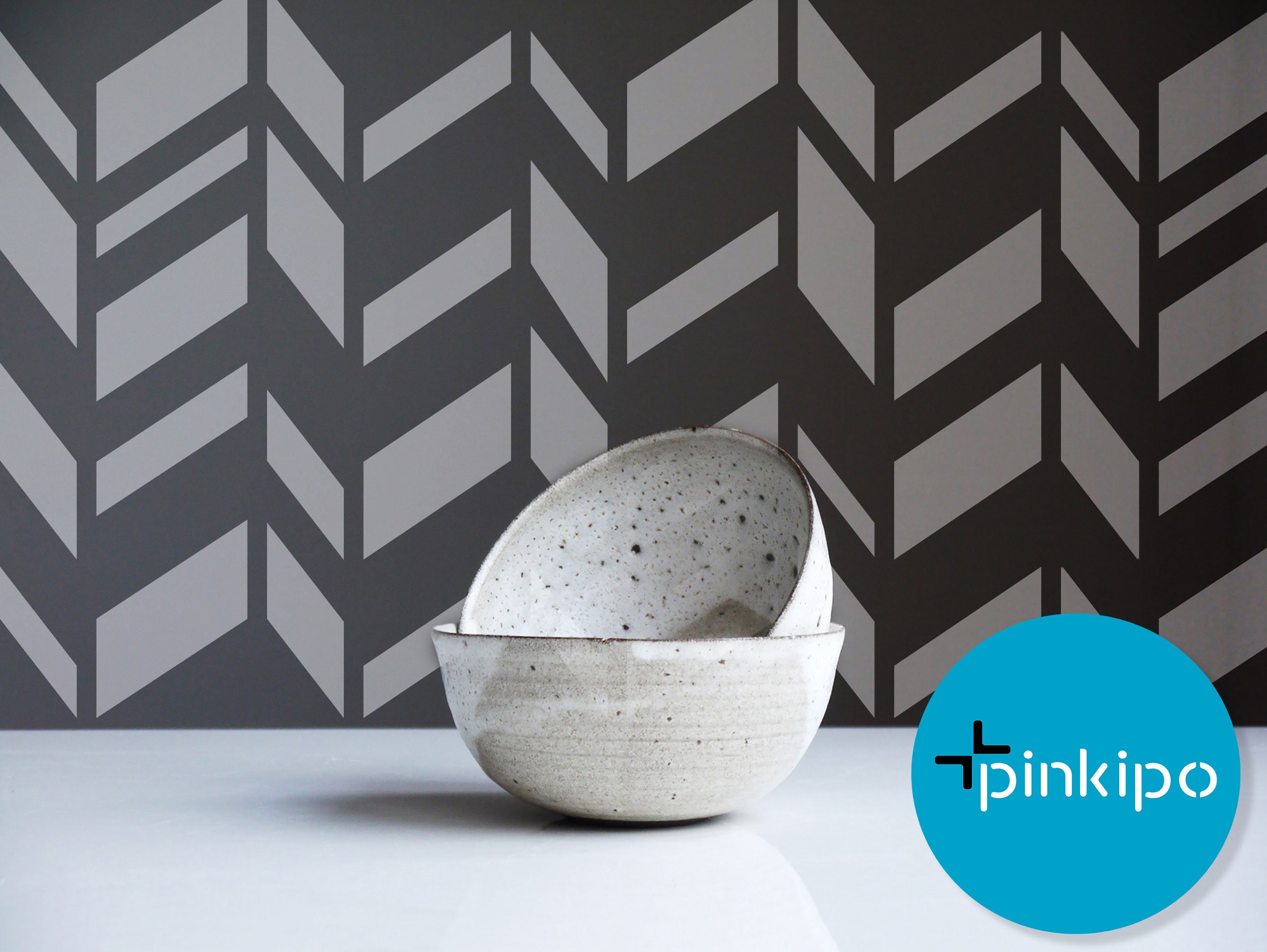 Chevron Vl LARGE WALL STENCIL Modern Geometric Wall | Etsy