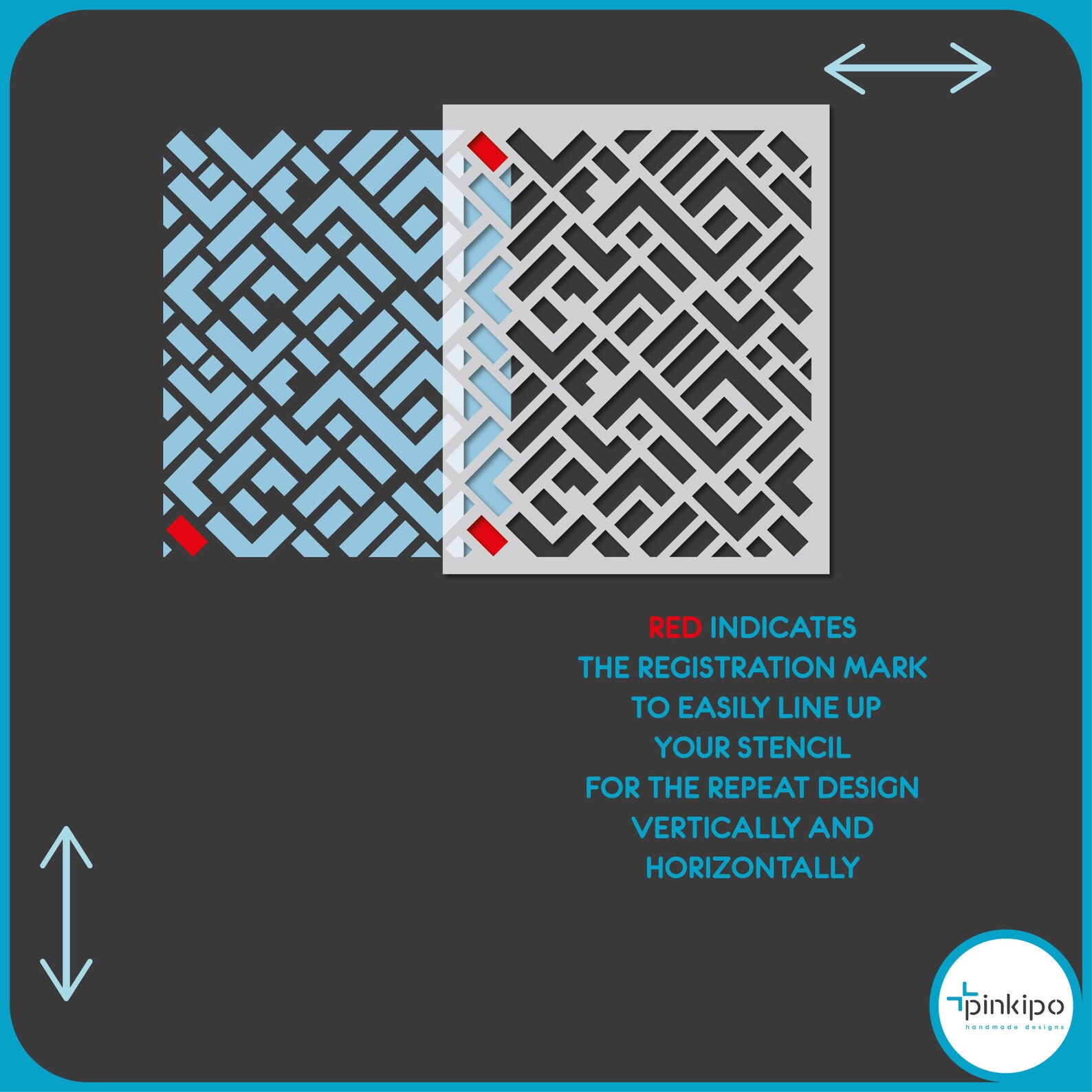 Labyrinth Wall STENCIL Modern Wall Stencils for Painting | Etsy