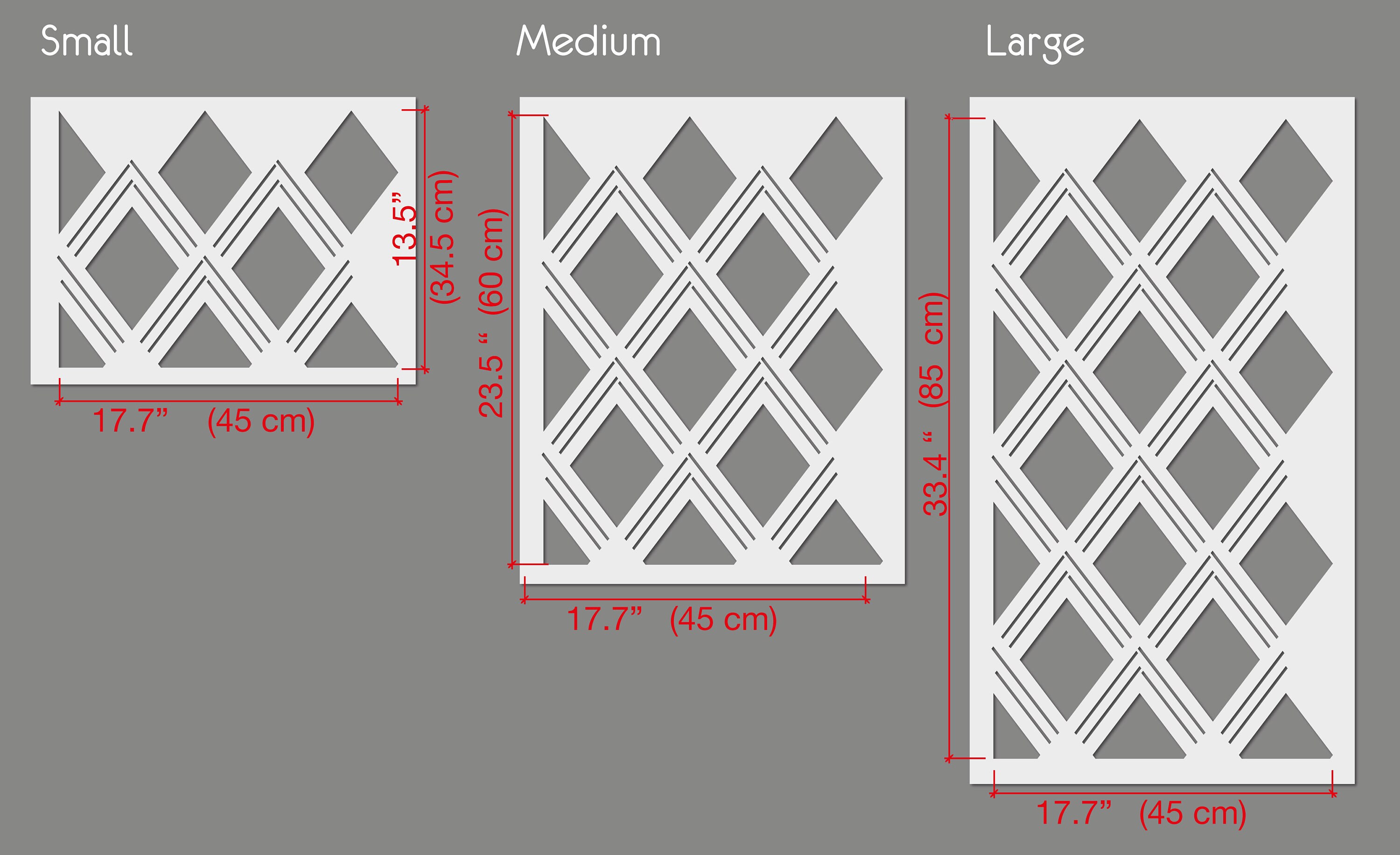 Diamonds Art Deco GEOMETRIC WALL STENCIL Modern Wall | Etsy