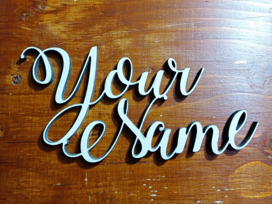 Laser cut Wooden Names Or Phrases On Poplar Wood Etsy Laser cut Wooden Names Or Phrases On Poplar Wood Etsy