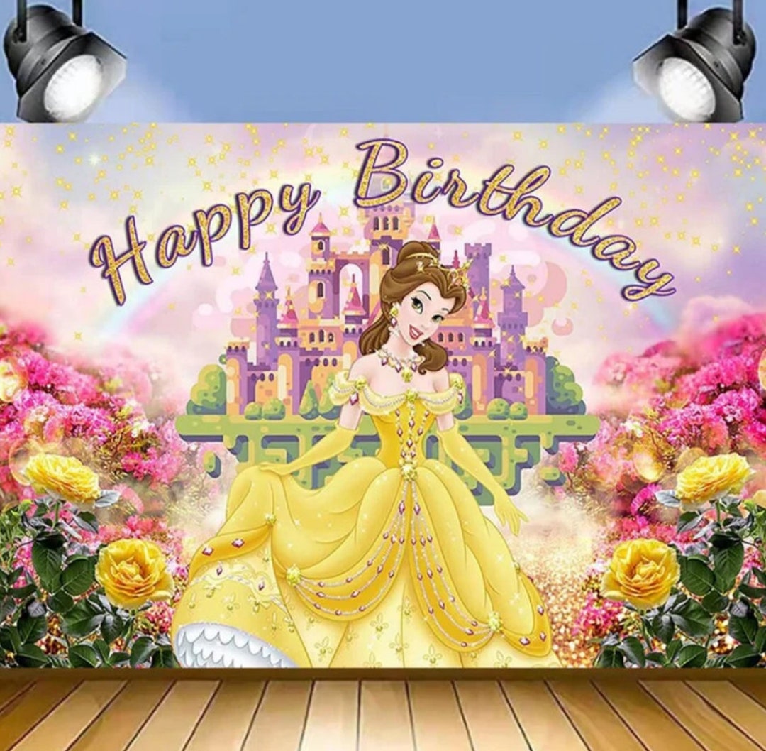 Floral Rainbow Princess Photography Backdrop Girl Birthday Prom Party ...