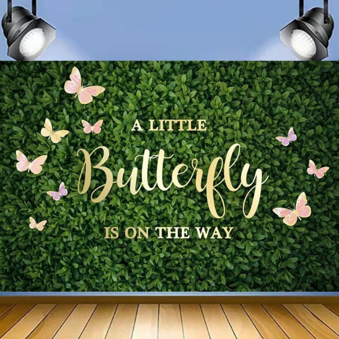 Butterfly Green Leaf Photography Background Wedding Party Backdrop Kids ...