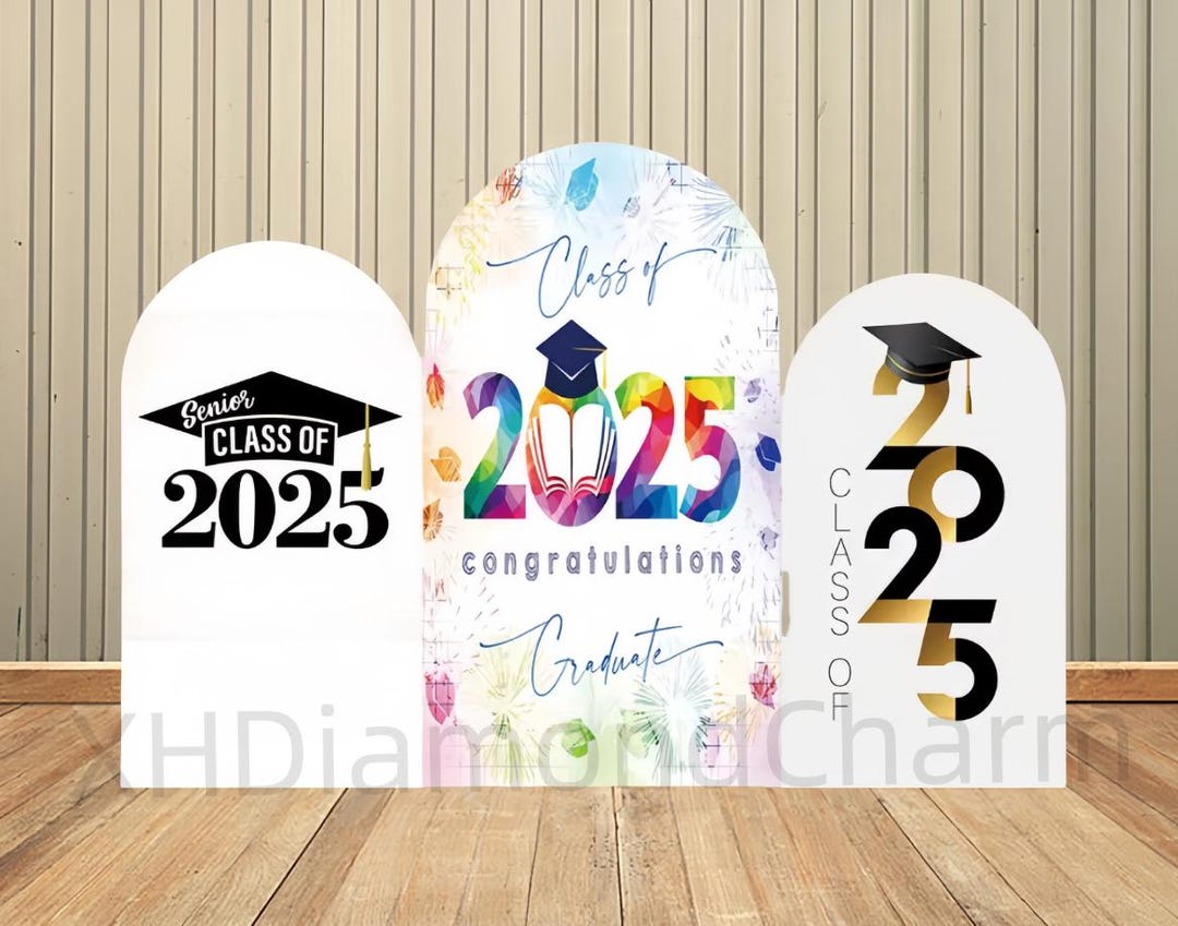 Double-sided Arch Cover Backdrop Congratulations Graduation 2025 ...