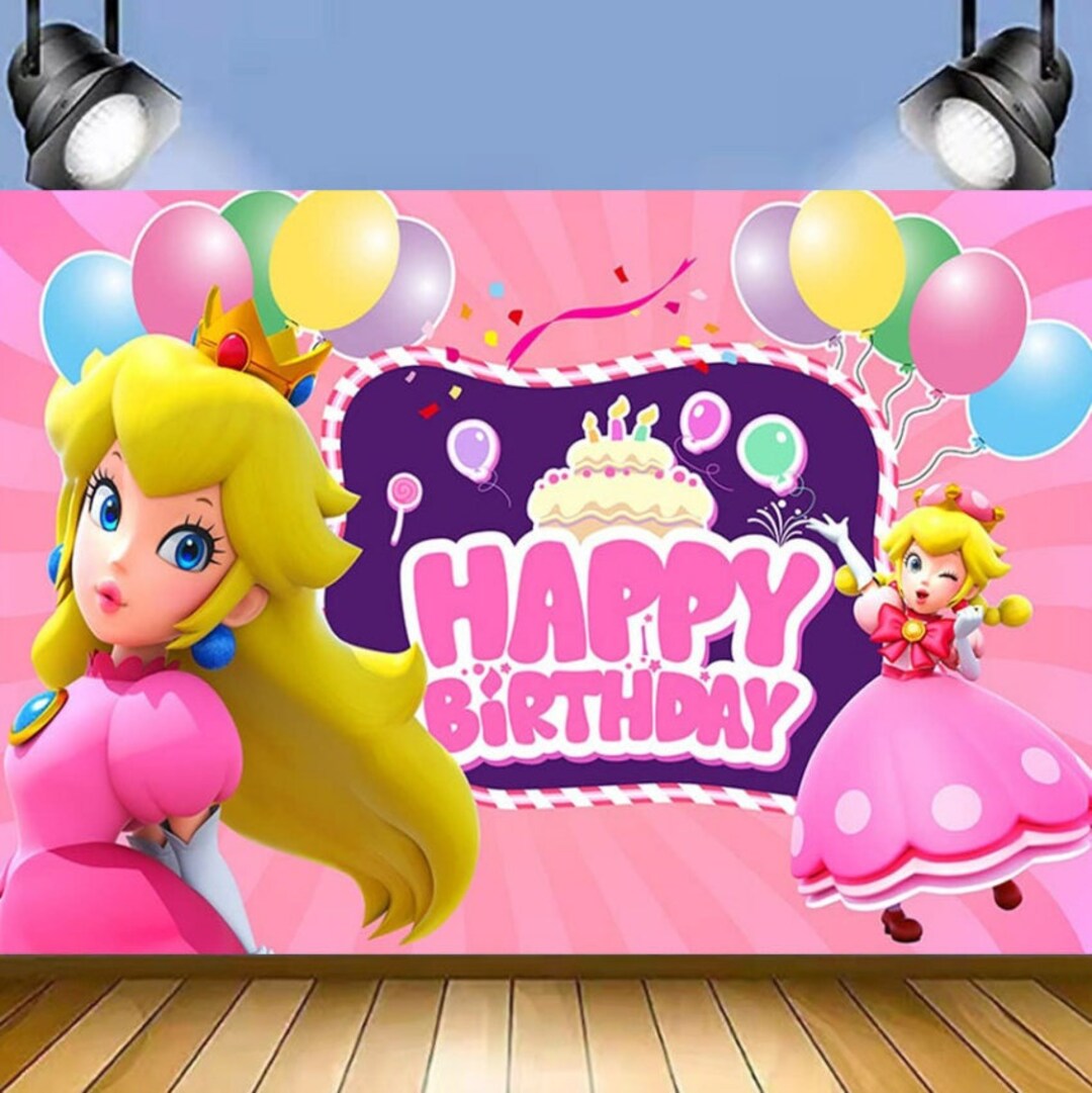 Cartoon Princess Mario Photography Backdrop Cloth - Etsy