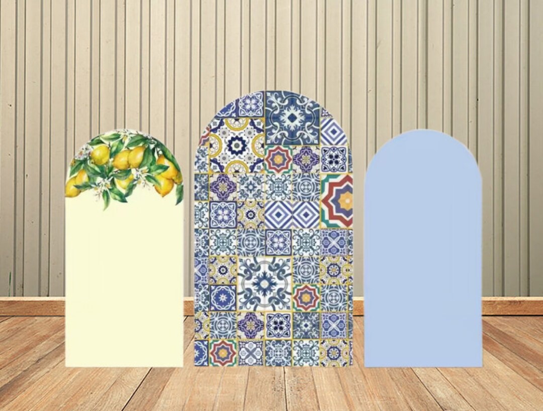 Customized Double-sided Arch Backdrop, Mediterranean Lemon Arch ...