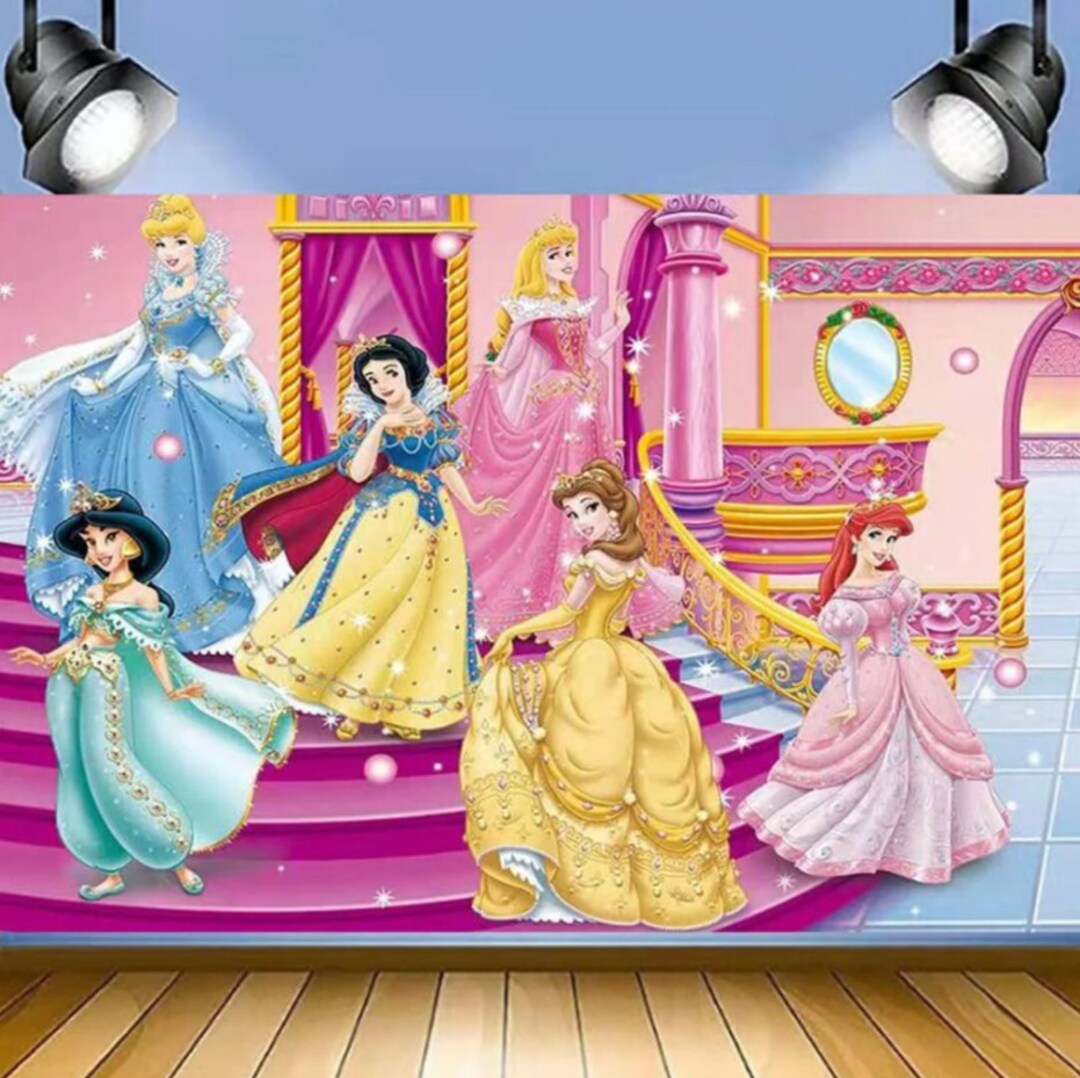 Cartoon Princess Theme Party Photography Backdrop Kids Baby Shower ...