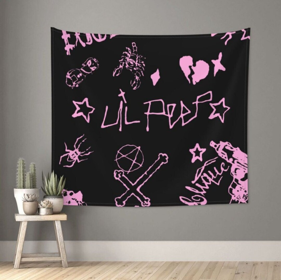Exit Life Lil Peep Tapestry Hippie Fabric Wall Hanging Room Decor ...