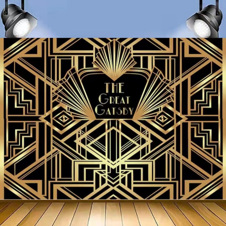 The Great Gatsby Themed Backdrop Retro Roaring 20s Party Birthday Wedding Decor Background Supplies Photo Booth Prop Etsy