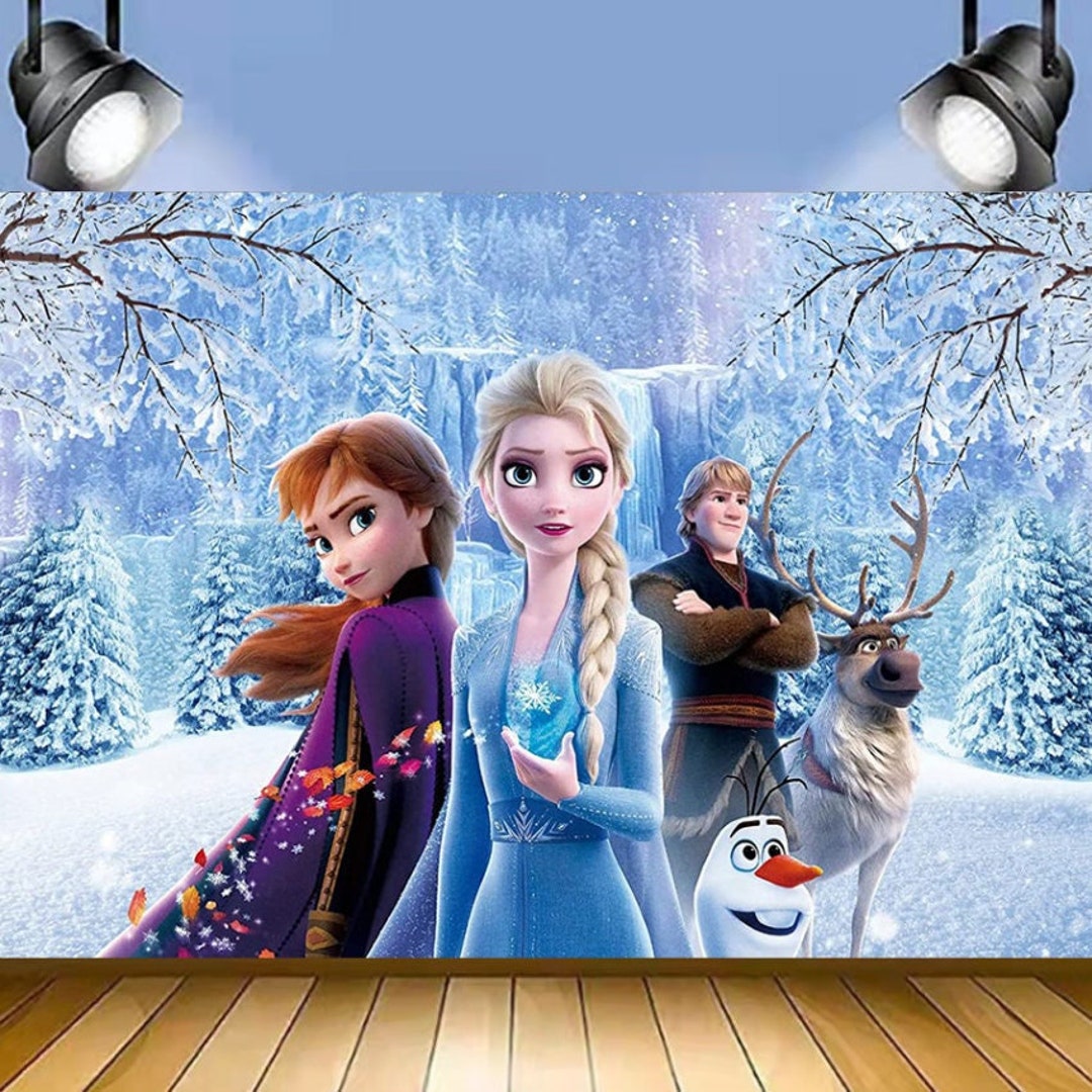 Cartoon Frozen Princess Theme Party Photography Backdrop Kids - Etsy