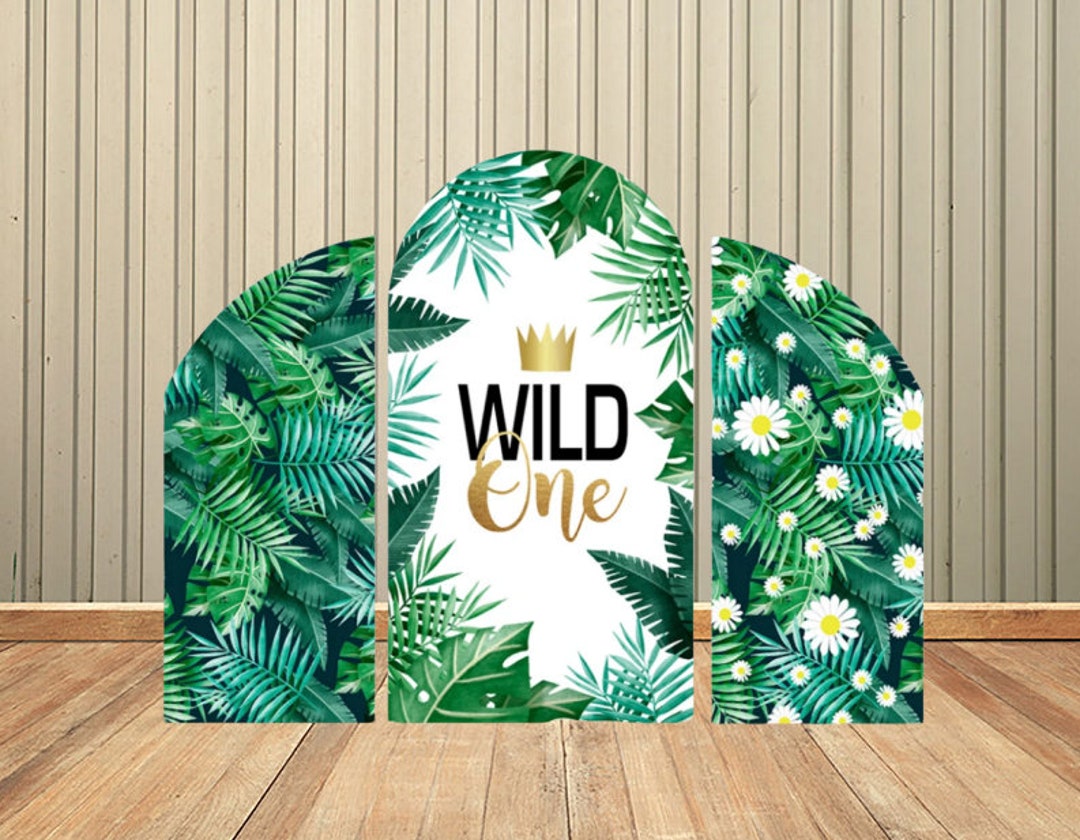Wild One Birthday Arch Wall Chiara Backdrop Party Decoration Green ...