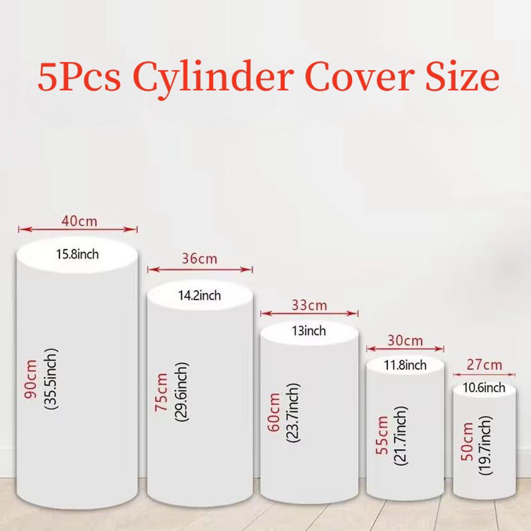 Custom Cylinder Covers 3pcs/5pcs Cylinders Plinth Cover Set Baby Shower ...