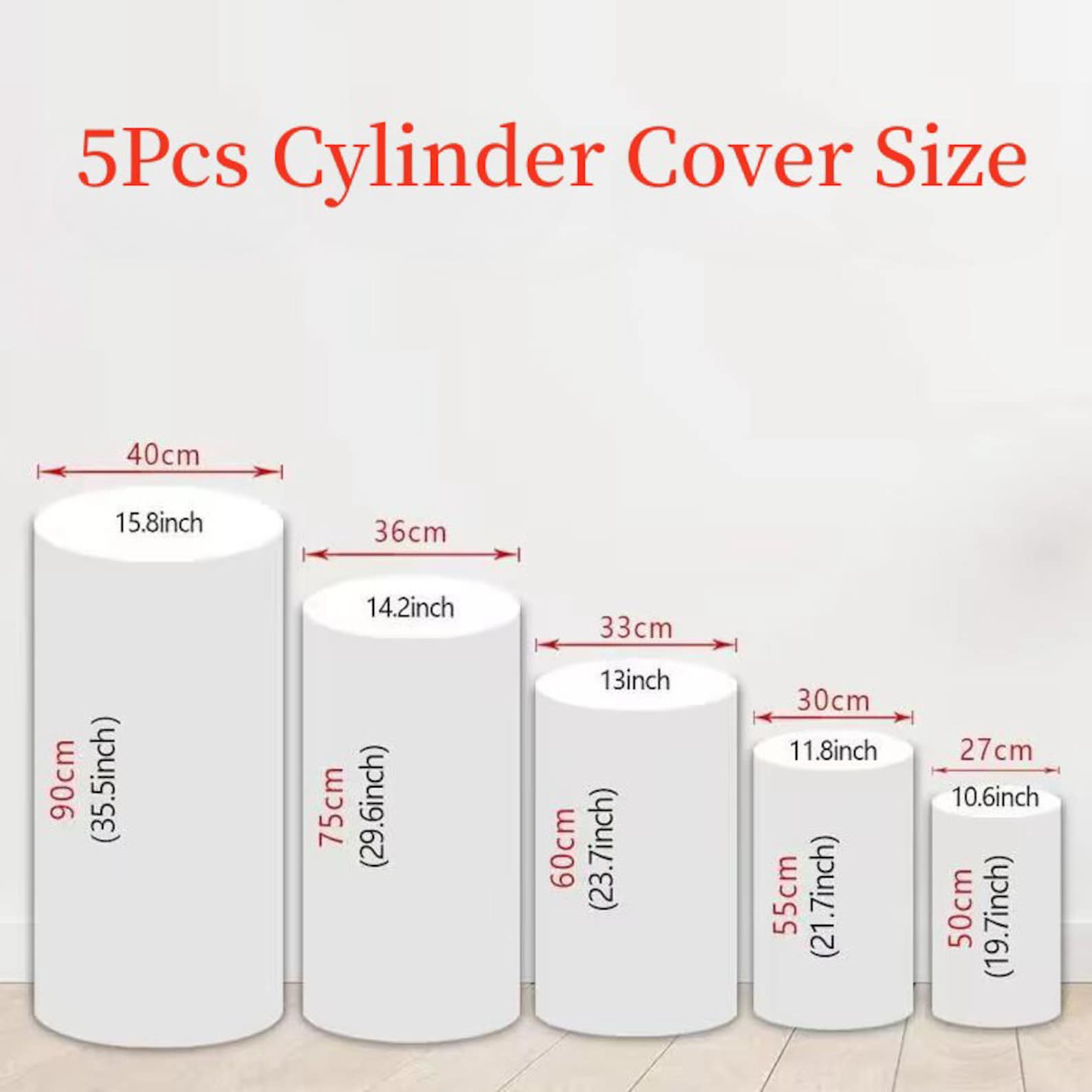 Custom Cylinder Covers 3pcs/5pcs Cylinders Plinth Cover Set Baby Shower ...