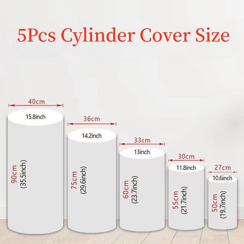 Custom Cylinder Covers 3pcs/5pcs Cylinders Plinth Cover Set Baby Shower ...