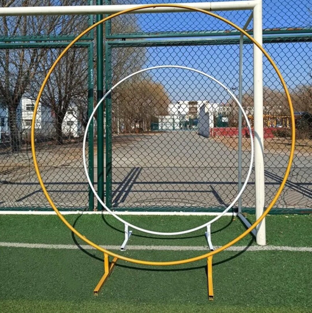 Metal Circle Stand Wedding Round Arch Stand Gold White Round Backdrop ...