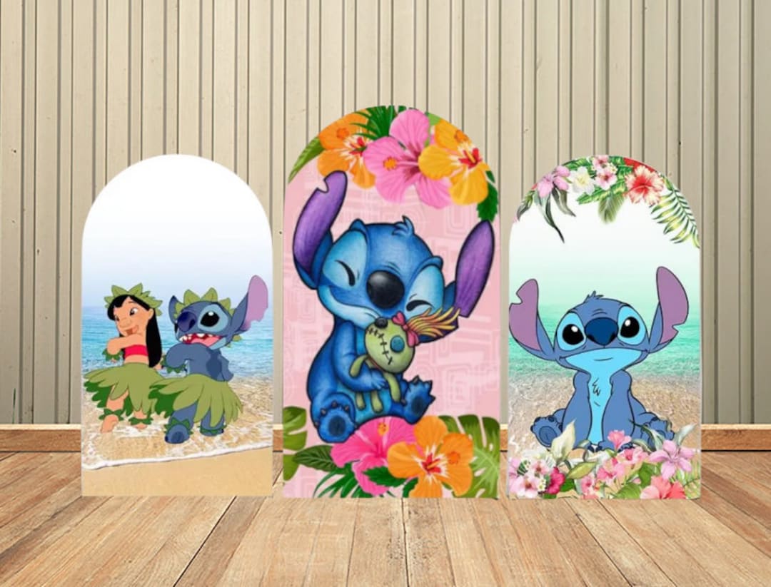 Beach Hawaii Lilo and Stitch Double-sided Arch Cover Backdrop Wall for ...