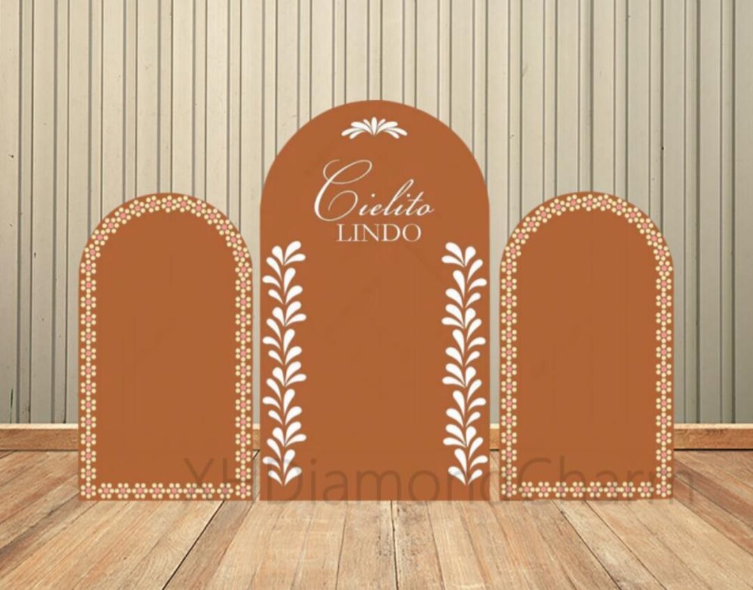 Brown Mexican Fiesta Arch Backdrop Cover Wedding Cielito Lindo Baby ...